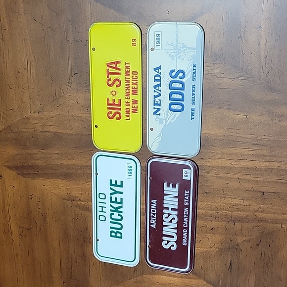 Other | Vintage 8s Minature Metal Vanity License Plate Bundle | Poshmark